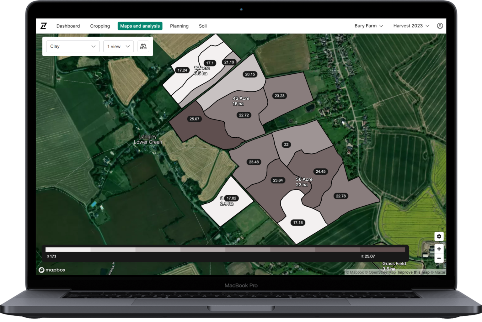 Visualise Clay, Sand & Silt Data in Contour
