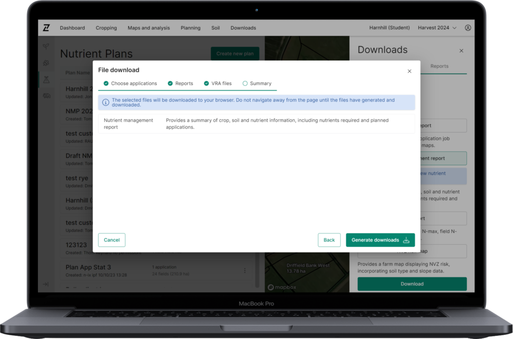 Contour 2.96 - Nutrient Management Reports