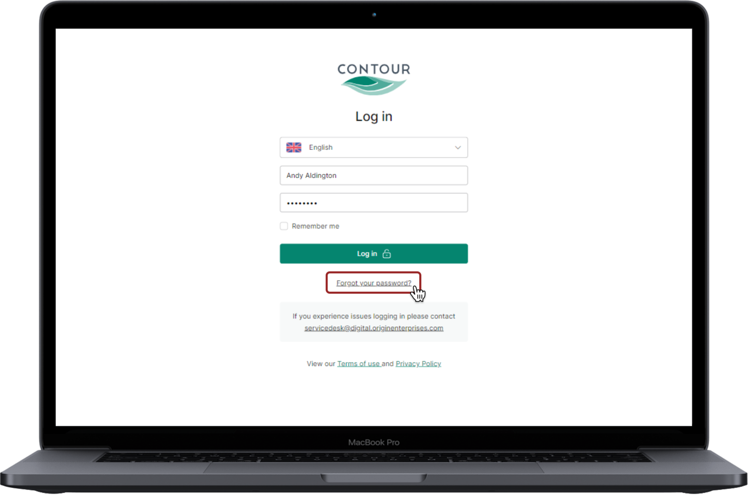 New forgot password process – Origin Digital